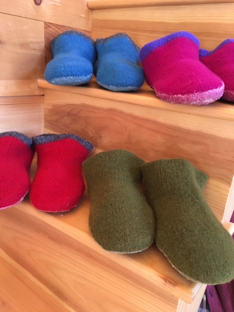 Felted Slippers | Purple Hummingbird Woolens